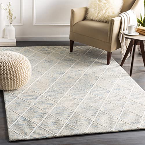 Mark&Day Area Rugs, 9x12 Miette Modern Ice Blue Area Rug, Blue Cream Carpet for Living Room, Bedroom or Kitchen (9' x 12')