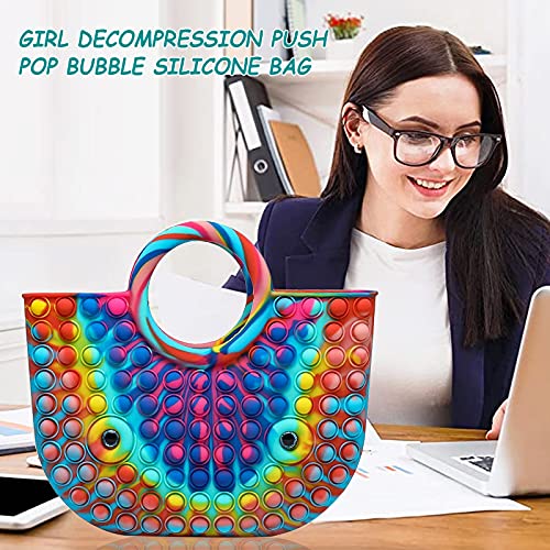 Big Pop Bags Bubble Handbag,Pop Purses for Ladies, Mothers Day Handle Satchel Bag for Women for Mom