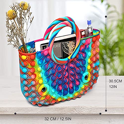 Big Pop Bags Bubble Handbag,Pop Purses for Ladies, Mothers Day Handle Satchel Bag for Women for Mom