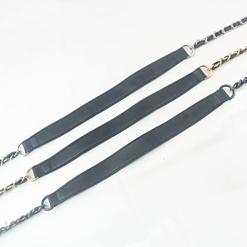 SUPXINJIA Purse Chain Strap - Microfiber Leather - Replacement for Crossbody Shoulder Bag - 51 Inch Long (Black)