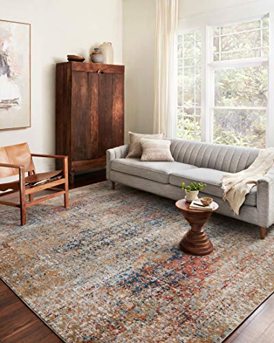 Loloi II Bianca Collection BIA-09 Ocean/Spice, Contemporary 6'-7" x 9'-2" Area