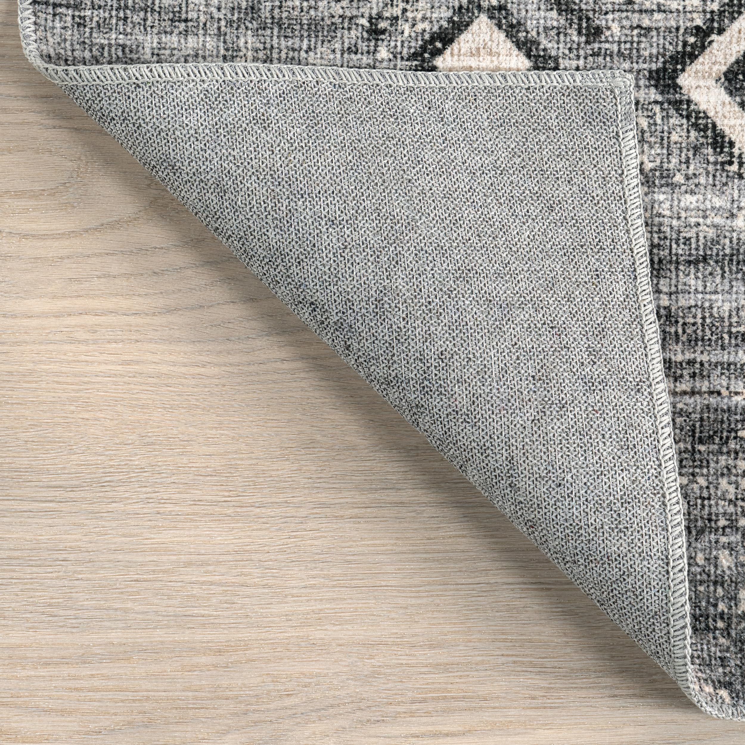 Rugs USA x Lauren Liess Sagebrush Geometric Machine Washable Area Rug, 9x12, Grey