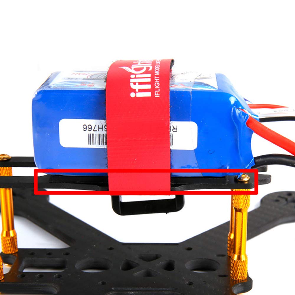 Tegg 5 PCS Silicon Anti-Slip Mat Battery Adhesive Tape for RC Multicopter FPV