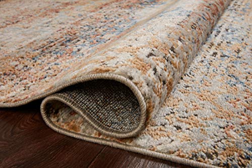 Loloi II Bianca Collection BIA-09 Ocean/Spice, Contemporary 6'-7" x 9'-2" Area