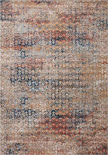 Loloi II Bianca Collection BIA-09 Ocean/Spice, Contemporary 6'-7" x 9'-2" Area