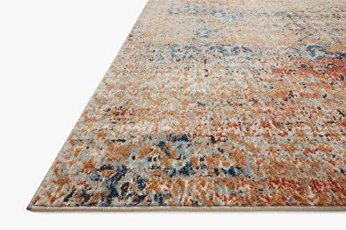 Loloi II Bianca Collection BIA-09 Ocean/Spice, Contemporary 6'-7" x 9'-2" Area
