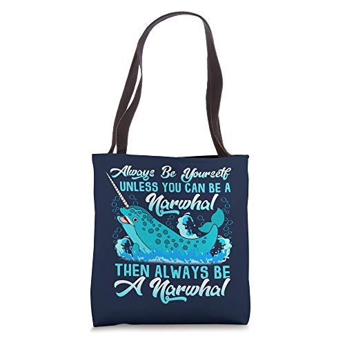 Always Be A Narwhal Kids Youth Boys Girls Tote Bag