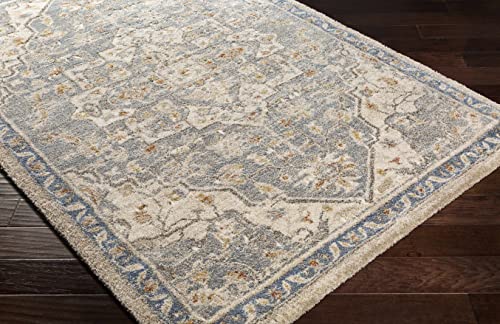 Hauteloom Chesnee Living Room, Bedroom Area Rug - Updated Traditional - High Pile - Blue, Yellow - 7'10"