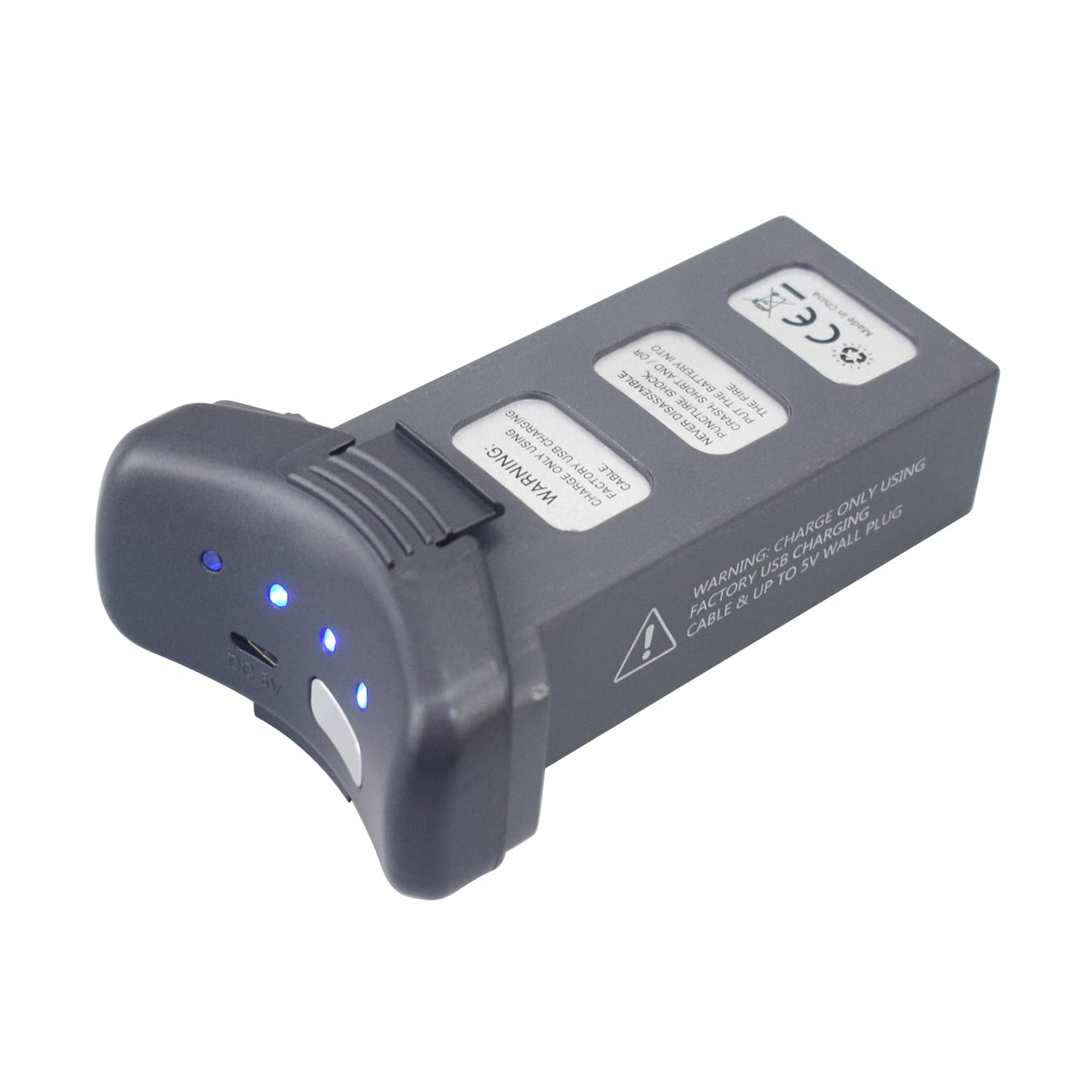 MOONZON 2PCS 7.4V 2500mAh Lithium Battery for HS100 S70W T35 HS100G MQ001 Quadcopter Spare Parts Aircraft Model Drone Battery(Gray)