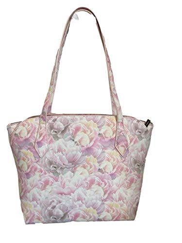 Betsey Johnson Greer Triple Compartment Tote White/Pink One Size