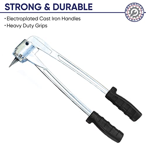 Professional Manual Swage Tube Expander Tool Kit – Full Swage HVAC Plumber Set - Electroplated Cast Iron w/Case, Tube Cutter, & Deburring Tool – 11 Sizes - 3/8 to 1 5/8 inch – By Mechanical Advantage