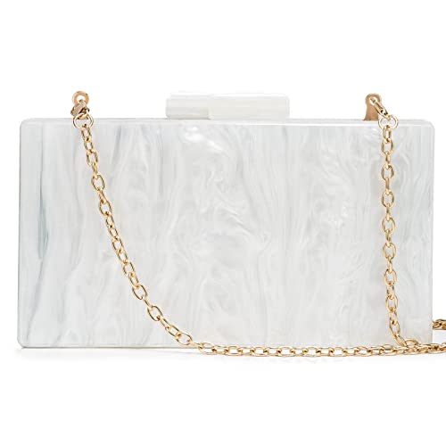 Mrs Clutch Purse Women Evening Bag Handbag for Bride Party White