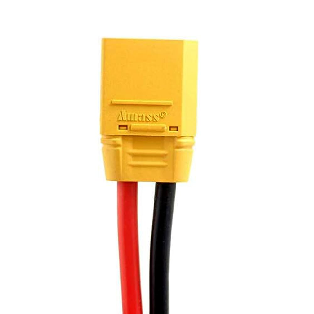 Amass 2 Pairs XT90S Pigtails XT90 Wire XT-90S XT 90 Plug Male and Female Connector 150mm 10AWG Silicon Wire for RC Lipo Battery FPV Racing Drone …