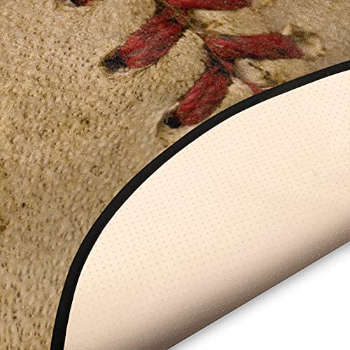 Pardick Baseball Rug 36.2 inch Circle Retro Rug Round Area Throw Rugs for Boys Men Bedroom Living Room Home Nursery Playroom Washable Sports Baseball Ball Room Decor 3ft Rugs Kids Gifts
