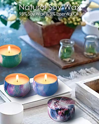Scented Candles Gift Set,9 x 2.2 Oz Natural Soy Wax Candles Gifts for Women,9 Essential Oil Fragrances,Aromatherapy for Stress Relief,Gift Set for All Occasions,15 Hours Burn Time, 9 Pack
