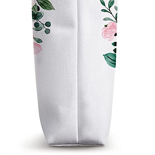 80 Years Loved Men Women 80 Years Old Floral 80th Birthday Tote Bag