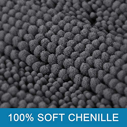 H.VERSAILTEX Item Striped Chenille Rug Pack 2-20" x 32"/17" x 24" and Pack 2-20" x 32"/20" x 20" Bundle