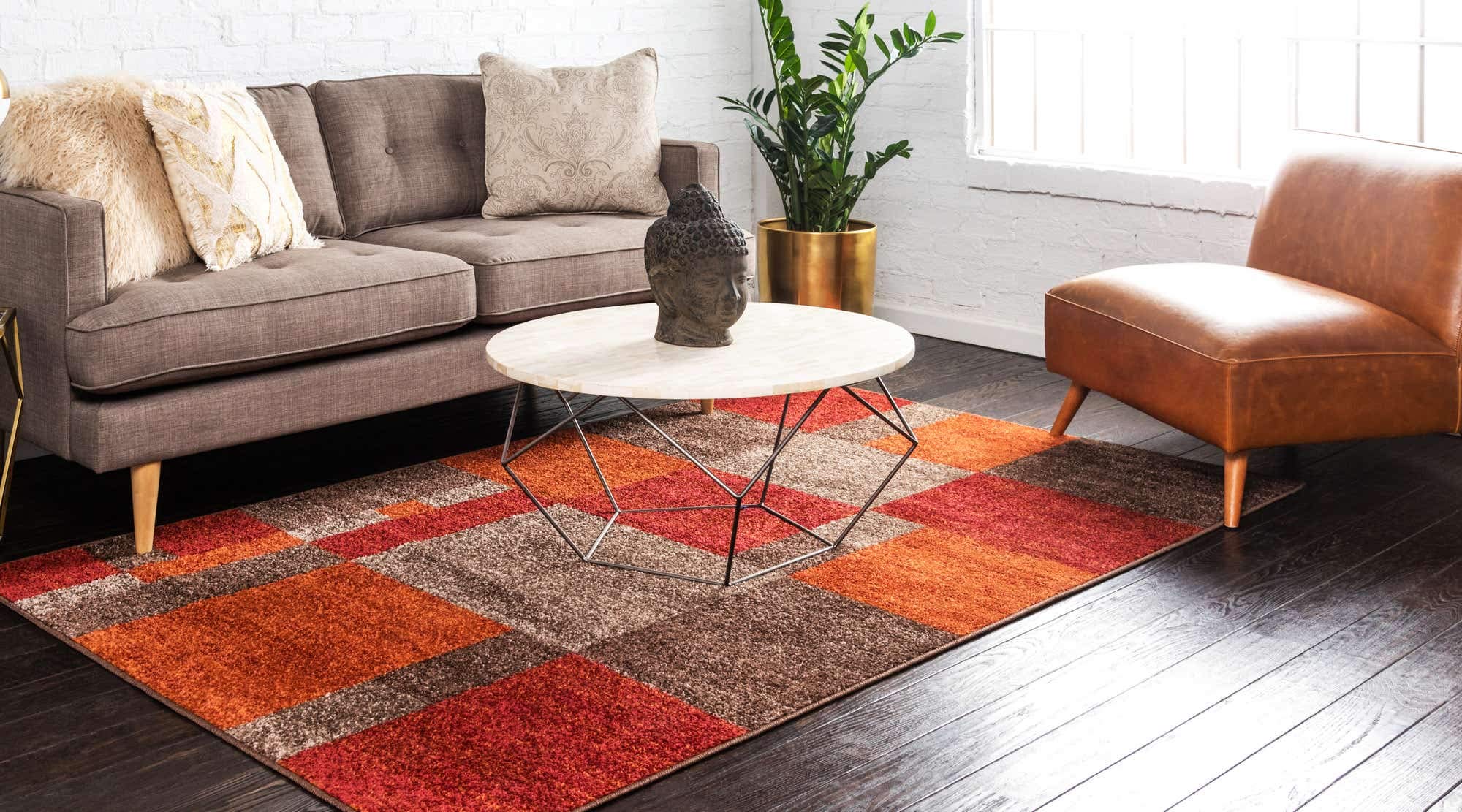 Unique Loom Autumn Collection Area Rug - Providence (9' x 12' 2" Rectangle, Multi/ Beige)