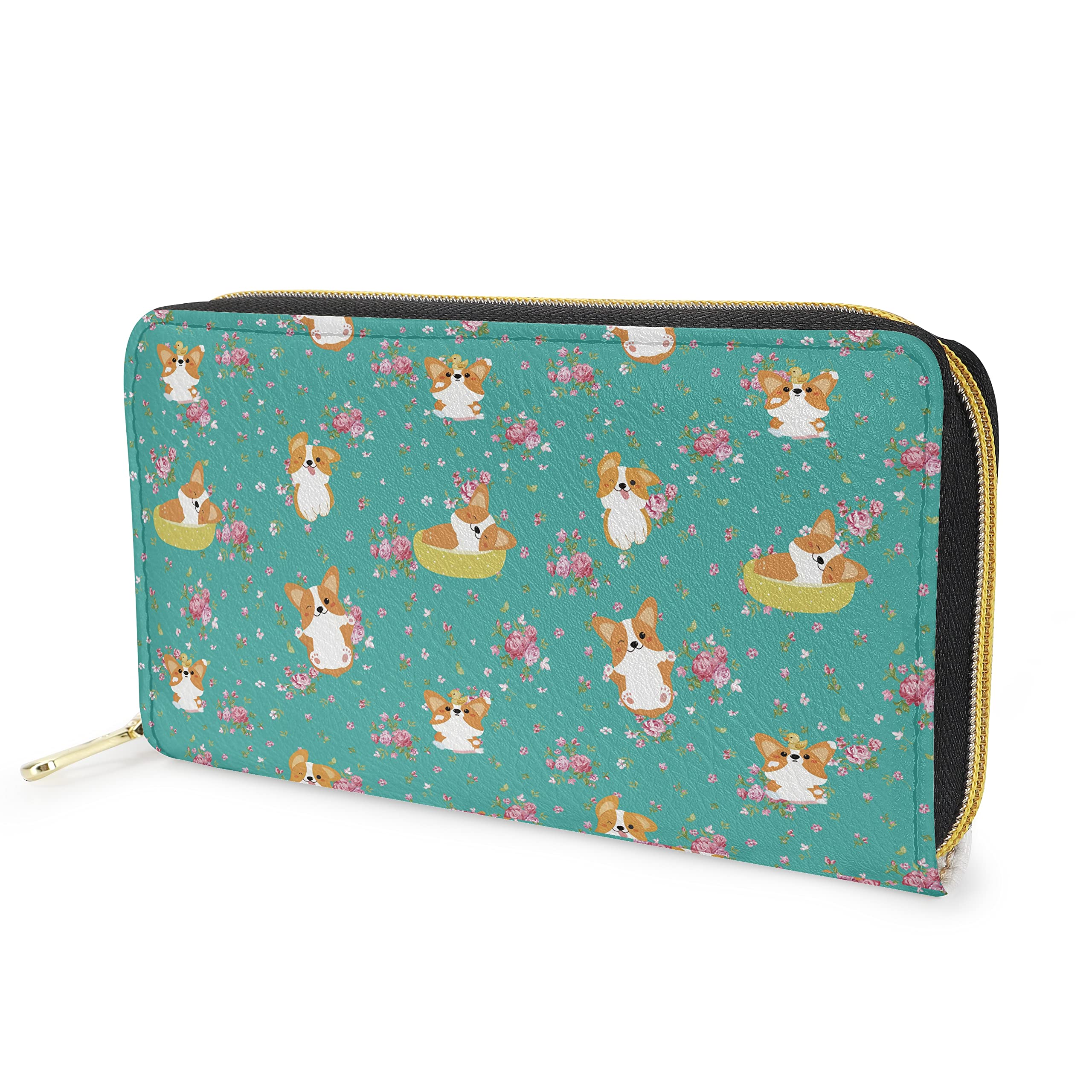 Mumeson Cute Corgi Coin Purse Small Wallet for Women, Durable Coin Wallet Zipper Closure Fashion Wallet Holder