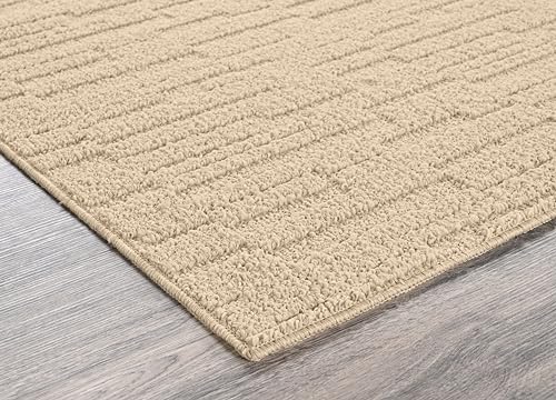 Garland Rug Brentwood Pixel 9 ft. x 12 ft. Area Rug Tan