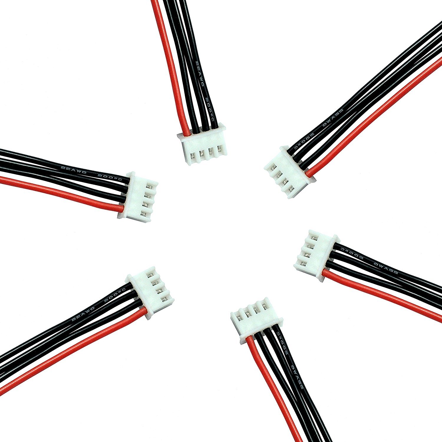 FLY RC 10pcs JST-XH 3S LiPo Balance Plug Extension Cable Battery Charger Connector 22AWG for RC Drone Rechargeable Lipo