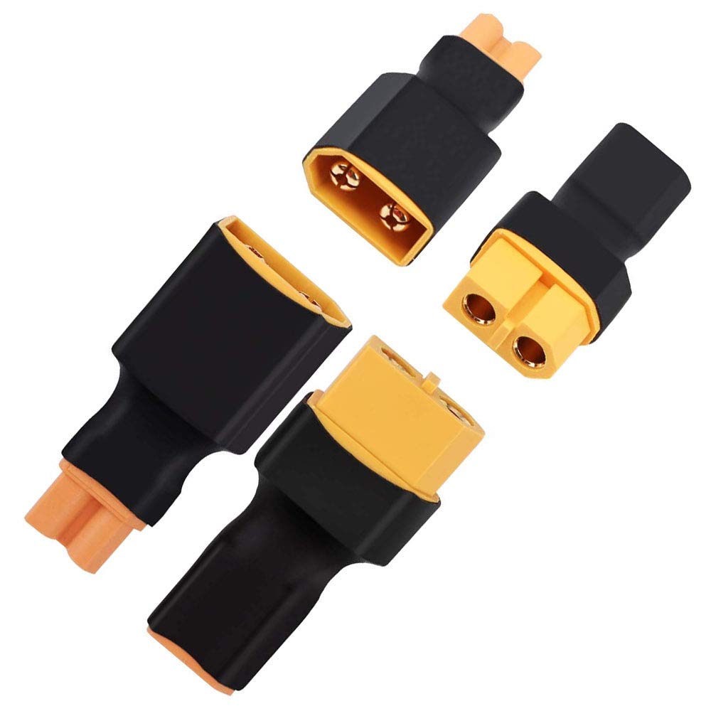 2 Pair No Wires XT30 to XT60 Plug Female Male Adapter Wireless Connector for RC FPV Drone Car Lipo NiMH Battery Charger ESC