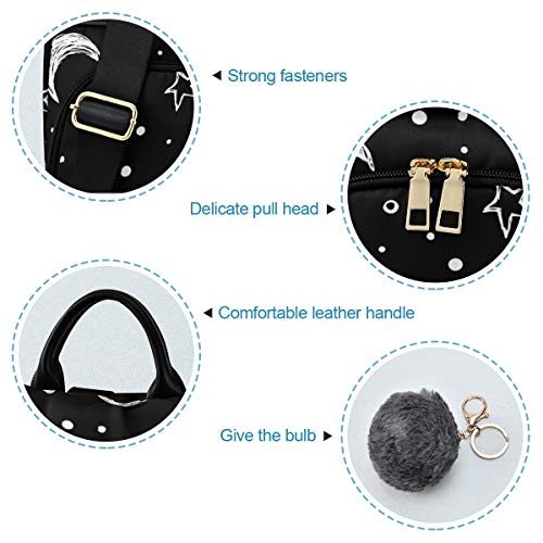 ALAZA Doodle Night Sky Moon Stars Backpack for Daily Shopping Travel