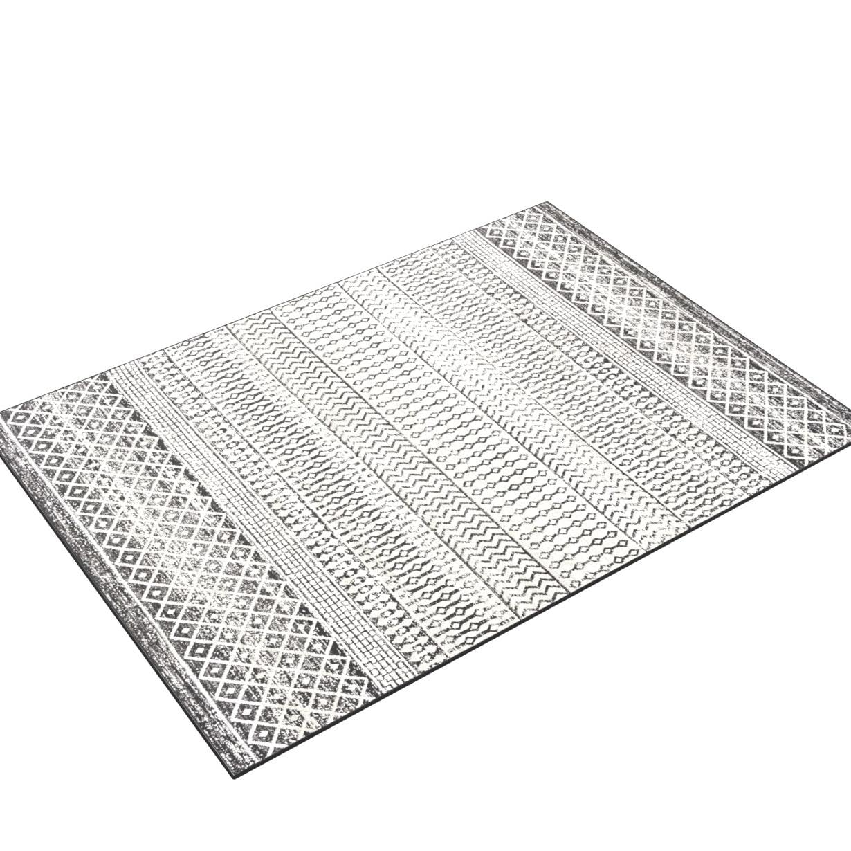 Livabliss Chester Boho Moroccan Area Rug,9' x 12'6",Black