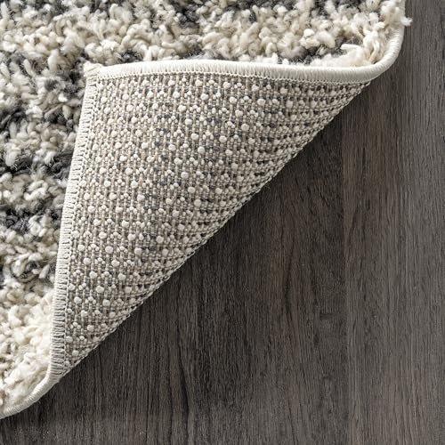nuLOOM Scarlette Abstract Diamond Shag Area Rug, 9x12, Off-white