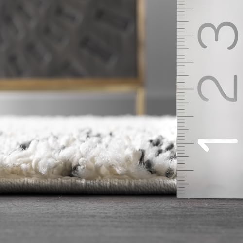 nuLOOM Scarlette Abstract Diamond Shag Area Rug, 9x12, Off-white