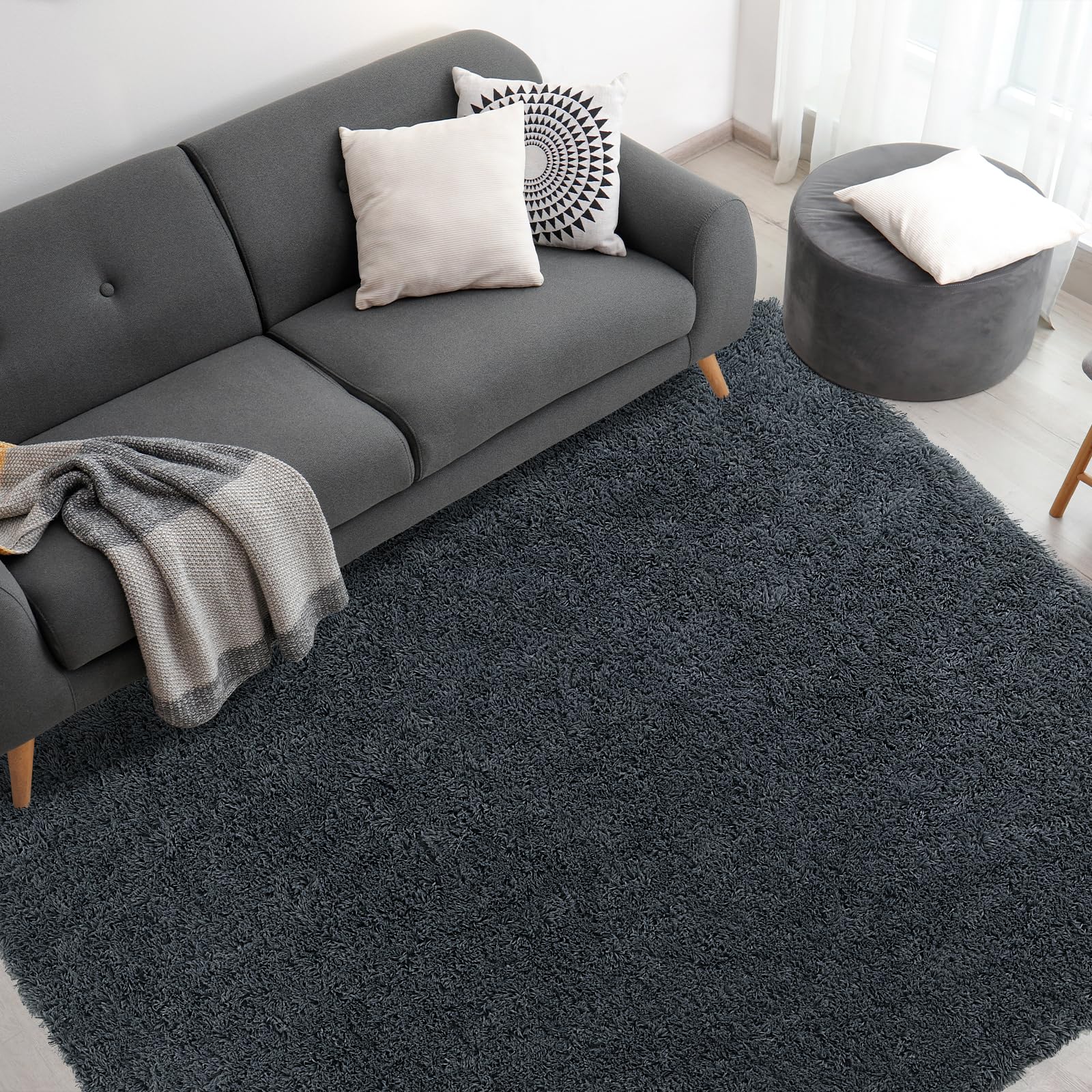 ROYALAY Fluffy Shag Area Rug 9x12 ft Ultra Soft, Extra Large Plush Faux Fur Carpet with Non-Skid Design for Bedroom, Playroom and Living Room Rug, Luxury Room Decor