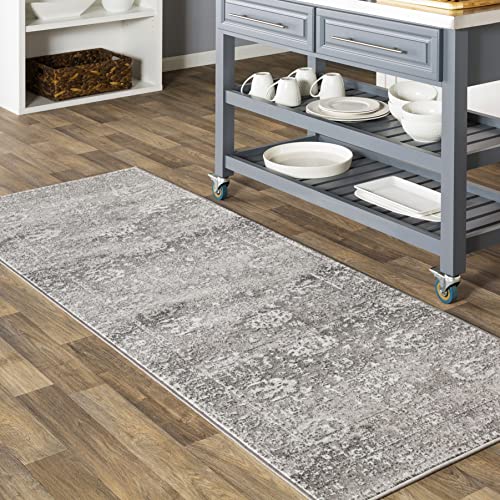 Mark&Day Area Rugs, 5x7 Kedrick Transitional Charcoal Area Rug, Gray/White/Black Carpet for Living Room, Bedroom or Kitchen (5'3" x 7'3")