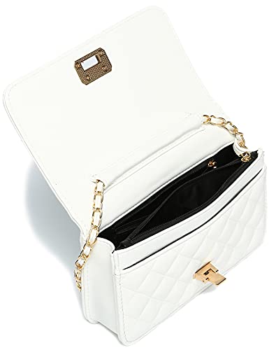 HAKSIM Women Shoulder Bag Quilted Crossbody Purse Designer Lattice Leather Chain Bag