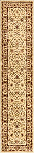 Unique Loom Voyage Collection Traditional Oriental Classic Area Rug (2' 7 x 12' 0 Runner, Ivory/Gold)