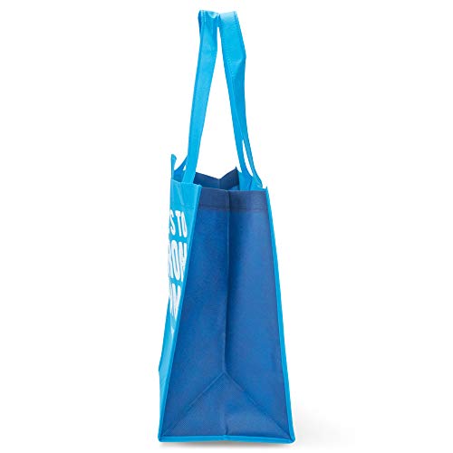 Here's To Strong Women Royal Blue 12.5 x 12 Canvas Fabric Eco Tote Handbag