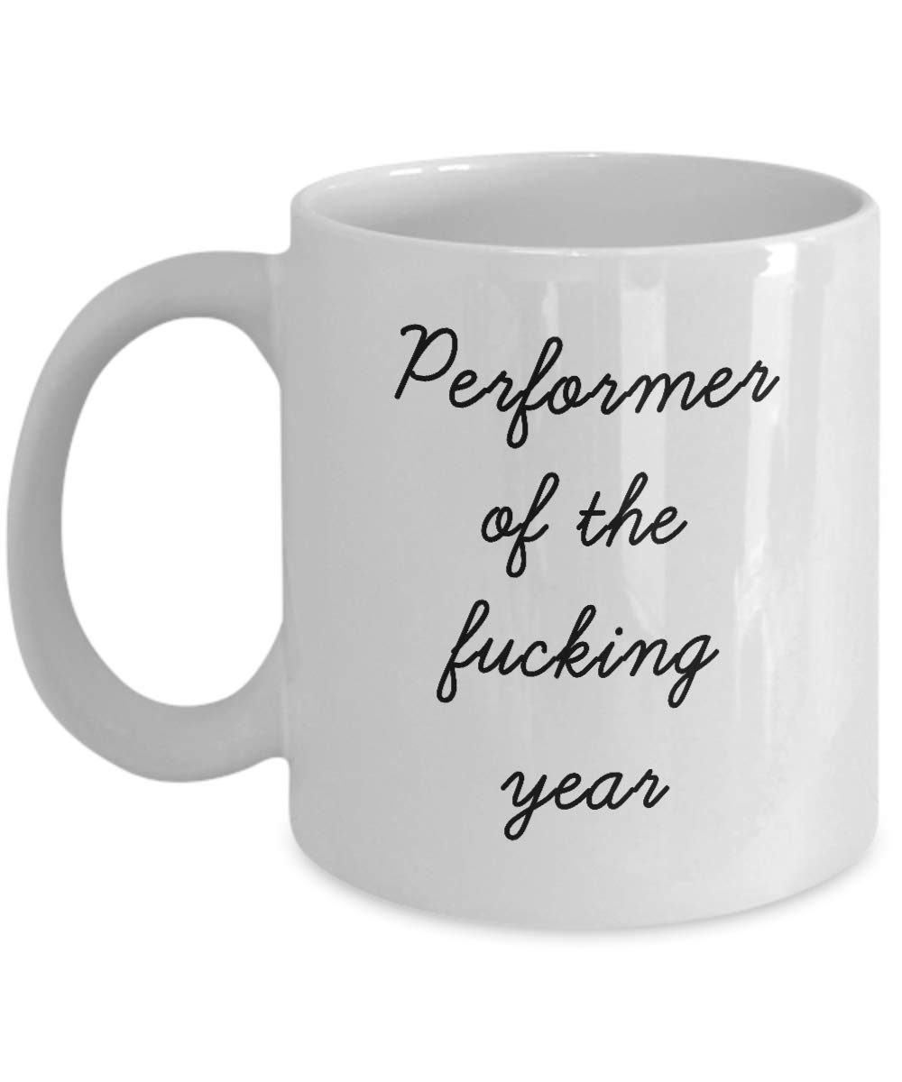Best Performer Mug Funny Appreciation Mug for Best Friend Gag Swearing Mug for Adults Novelty Tea Cup
