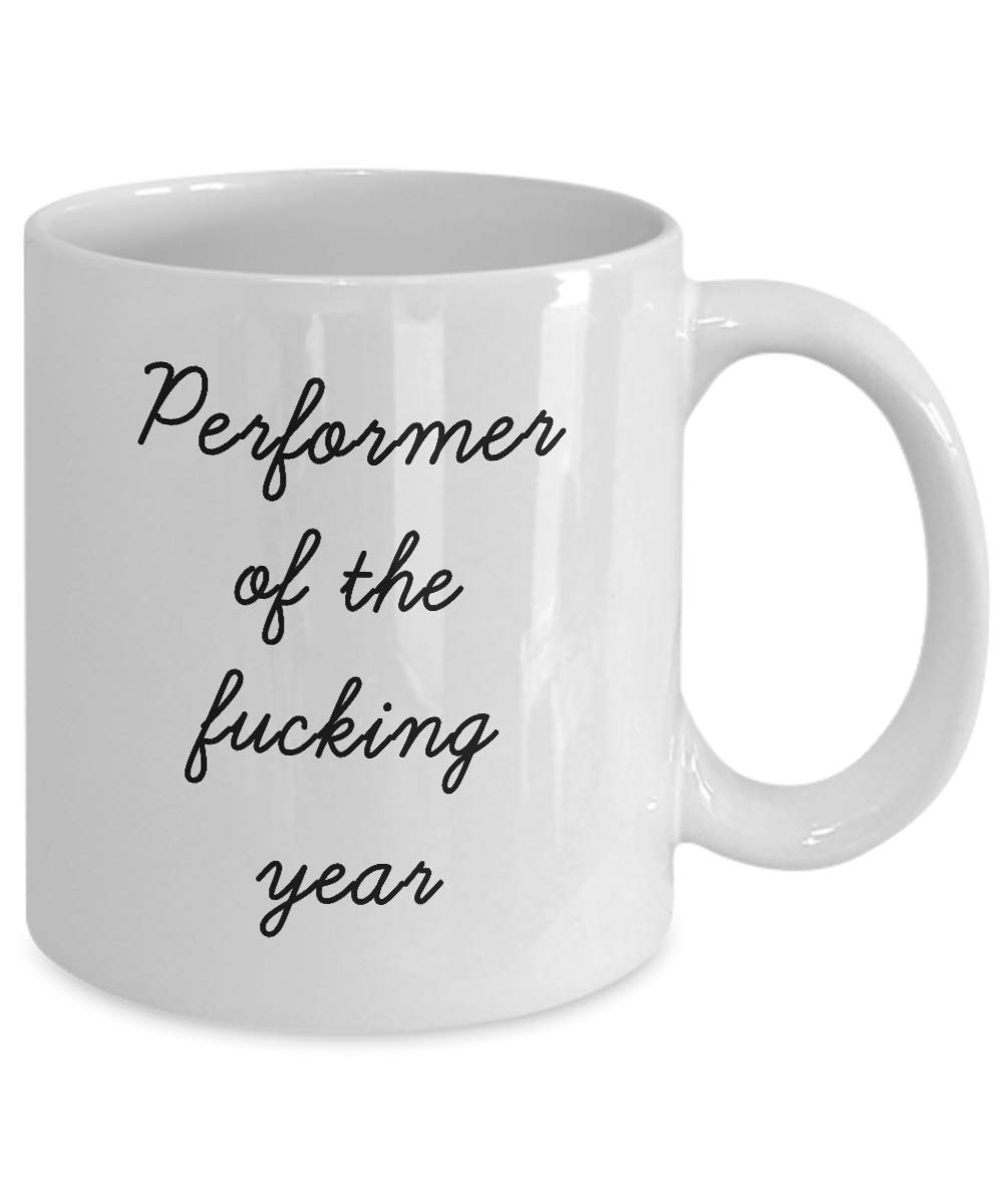 Best Performer Mug Funny Appreciation Mug for Best Friend Gag Swearing Mug for Adults Novelty Tea Cup