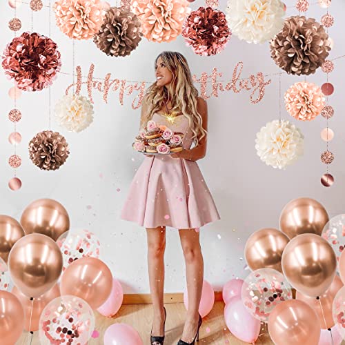 INFITE Sweet 16th Birthday Party Decorations Rose Gold Decor Party Supplies