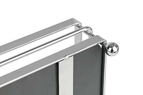 Gurfuy Acrylic Decorative Mirror Tray Perfume Vanity Jewelry Tray Makeup Tray for Dresser, Bathroom, Bedroom (Sliver)