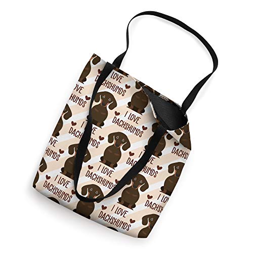 Dachshunds I Love Cute Dachshund Owner Lovers Gift Tote Bag