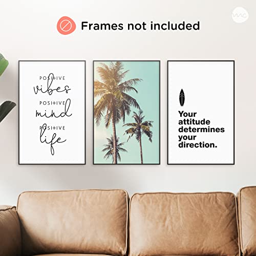 The Mojo Concept Motivational Wall Art, Office Decor For Women, Inspirational Wall Art, Beach Decor, Cubicle Decor, Beach Wall Decor, Motivational Poster, Office Wall Decor (Set of 6 Posters 11x17)