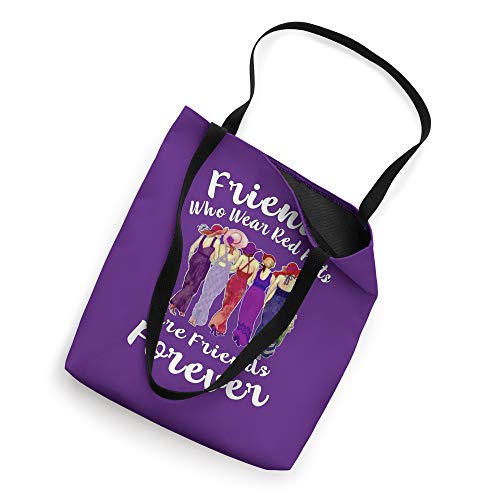 Friends Who Wear Red Hats Elegant Style Gift | Purple Tote Bag