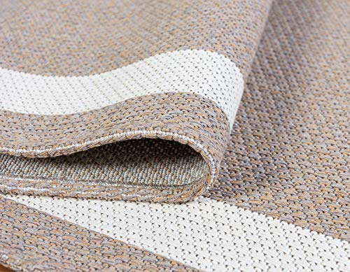 Rugs.com Georgia Collection Rug – 4' x 6' Taupe Flatweave Rug Perfect for Living Rooms, Large Dining Rooms, Open Floorplans