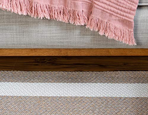 Rugs.com Georgia Collection Rug – 4' x 6' Taupe Flatweave Rug Perfect for Living Rooms, Large Dining Rooms, Open Floorplans