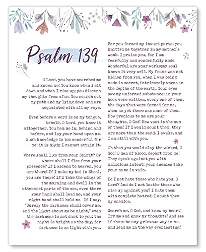 Psalm 23, Psalm 91, Psalm139 Wall Art Prints - Set of 3 Posters - ESV Bible Page Verse Wall Decor - 8x10 - Unframed