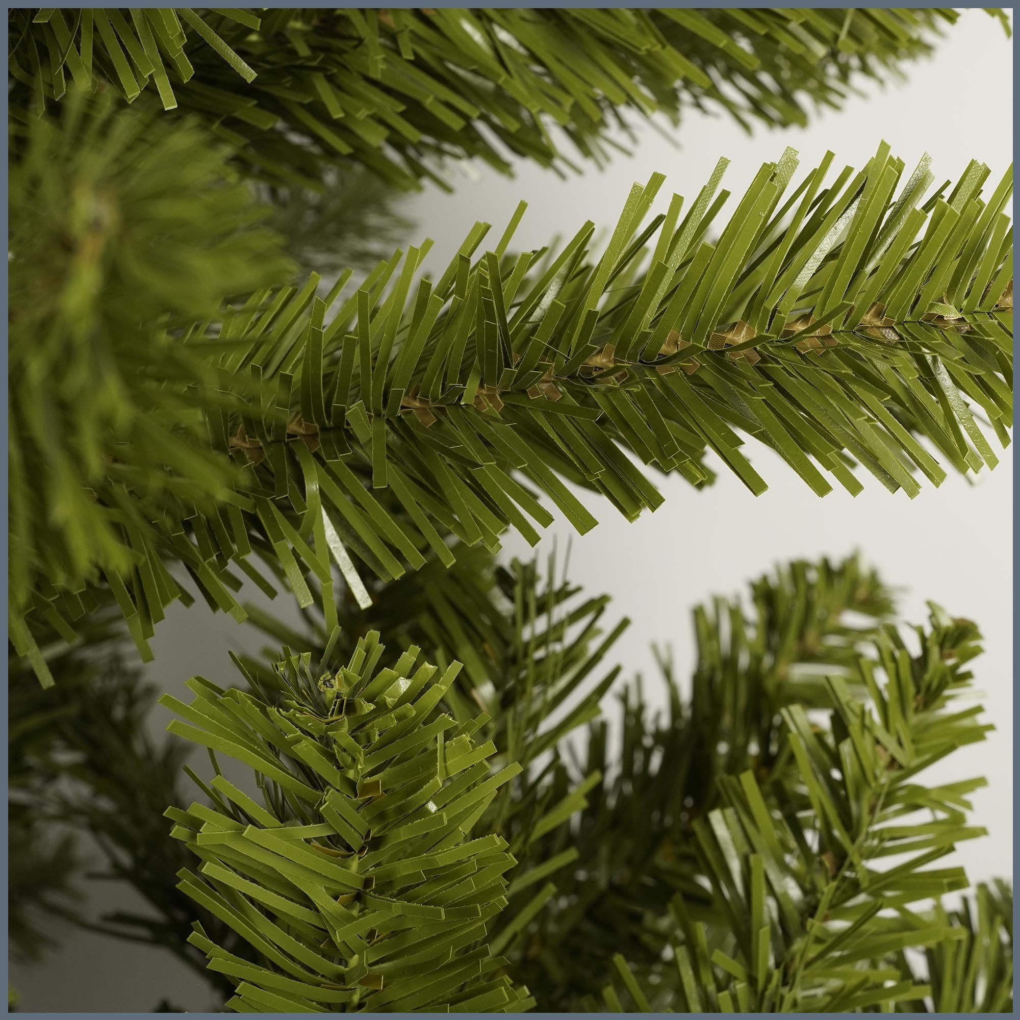 6 Feet Hinged Pencil Artificial Christmas Tree with Foldable Metal Stand, 460 Tips Recycled PVC Plastic, Kingswood Fir Green