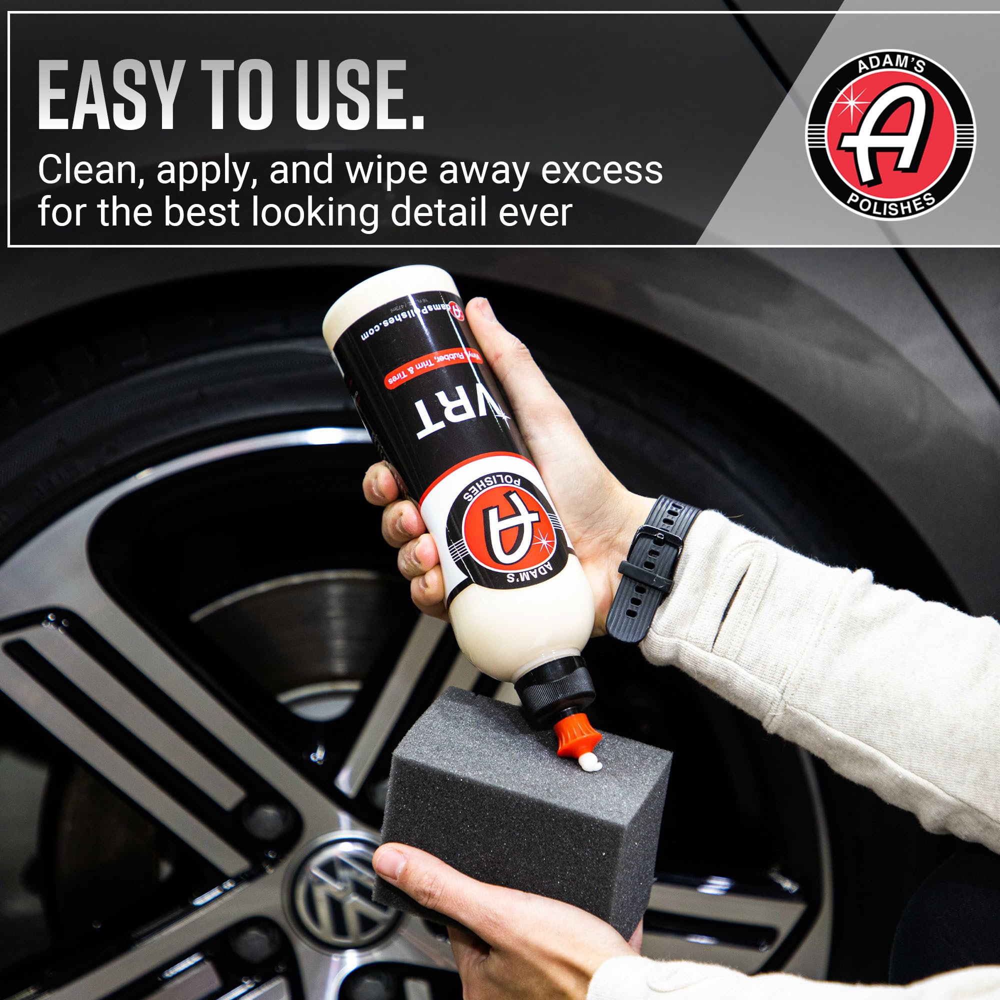 Adam's VRT Gallon - Vinyl, Rubber and Plastic Non-Greasy Long Lasting Super Shine Dressing for Tires, Trim and More, Safe for Cars, Trucks, SUVs, RVs & More