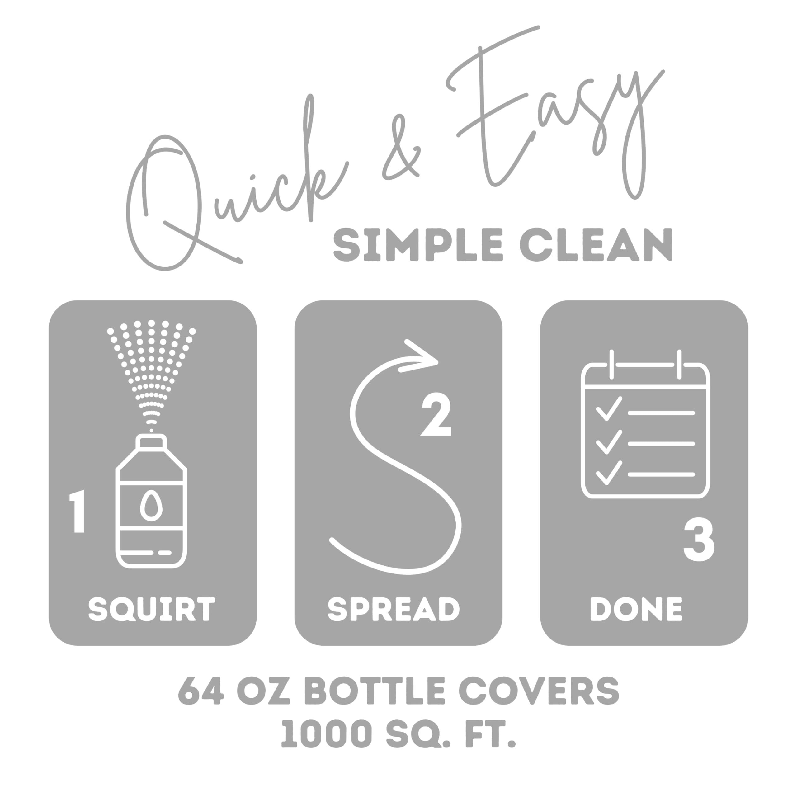 Quick Shine Hardwood Floor Luster 64oz | Plant-Based Cleaner & Polish w Carnauba | Simply Squirt & Spread | Don't Refinish It, Quick Shine It | Safer Choice Cleaner | Restore-Protect-Refresh