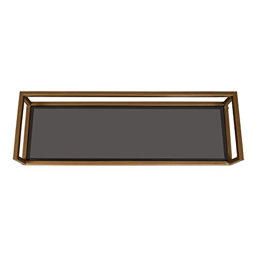 Kate and Laurel Blex Glam Wall Shelf, 24 x 8 x 3, Gold, Chic Floating Shelf for Wall Display and Storage