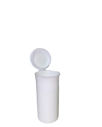 EVO Plastics| 30 Pack of Pop Top Containers DRAM 19 Bottles (Mixed)(2.75" Deep X 1.5" Wide) - Packaging Supplies - Dry Herb Containers - Child Resistant Smell Proof Container - Pill Vials - Rx Vial
